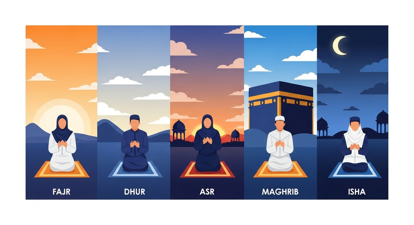 The Five Daily Prayers And Their Timings - My Islam